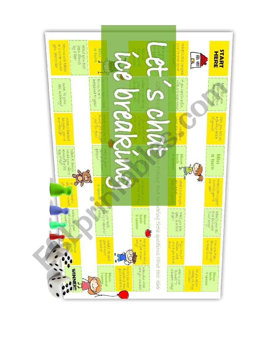 Let´s chat ice breaking - ESL worksheet by Olynj