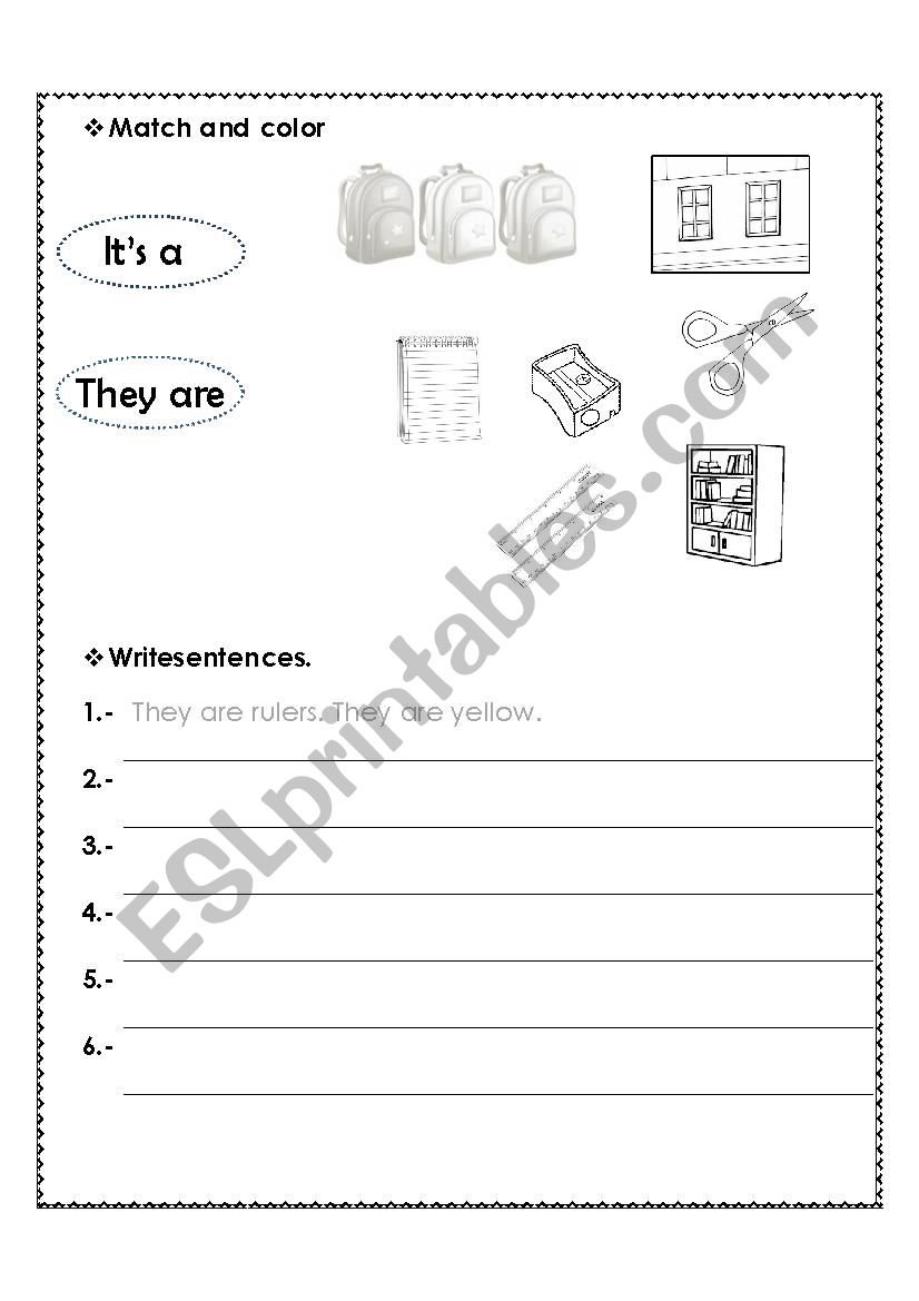 It´s a / They´re - ESL worksheet by Adryss