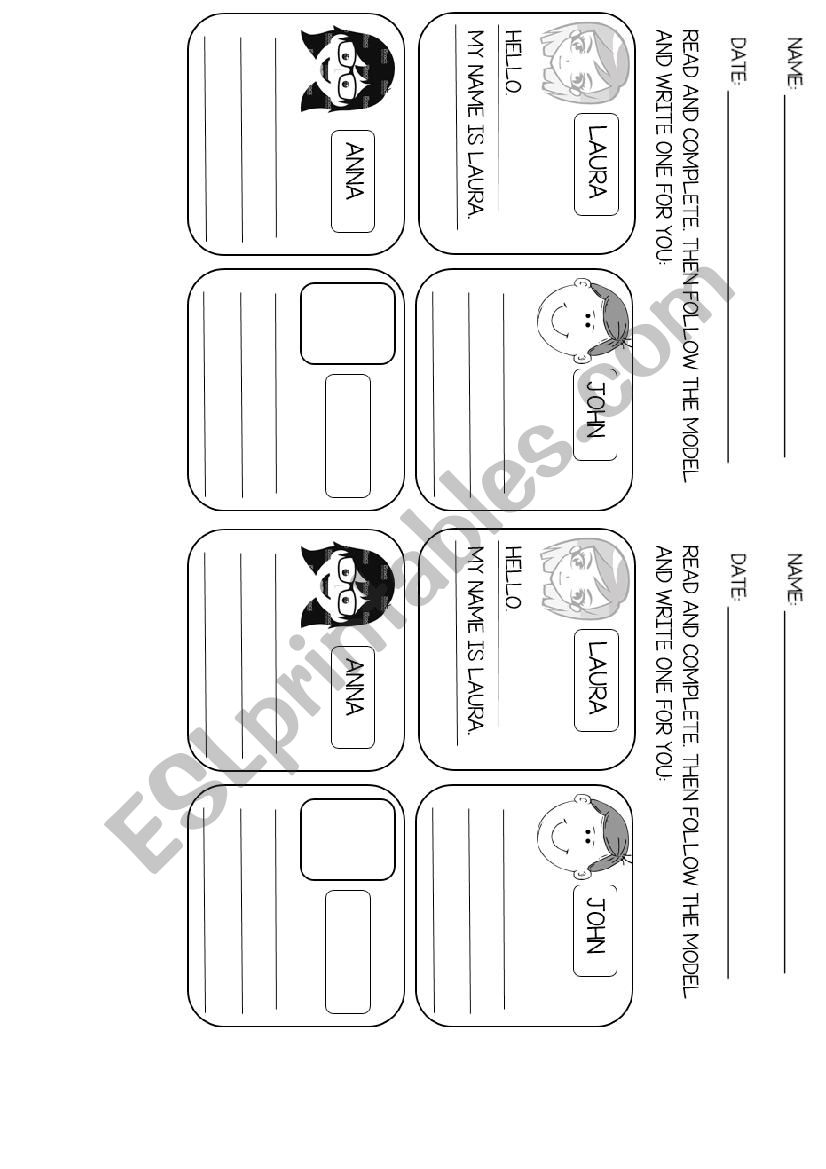 What´s your name? - ESL worksheet by nahrosa88