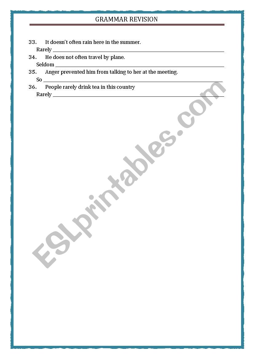 Grammar Revision Inversion 1 Esl Worksheet By Keyeyti GRAMMAR QUIZ