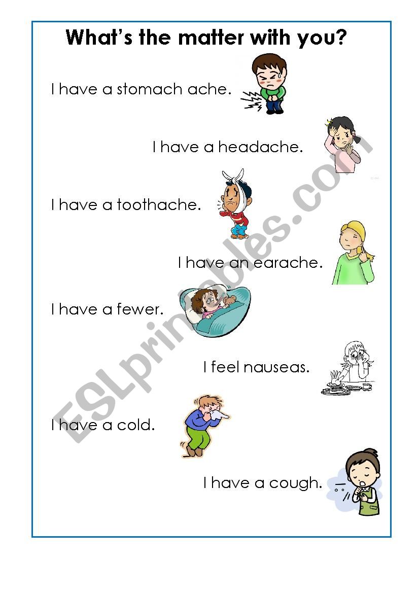 What´s the matter with you? - ESL worksheet by cherryllama
