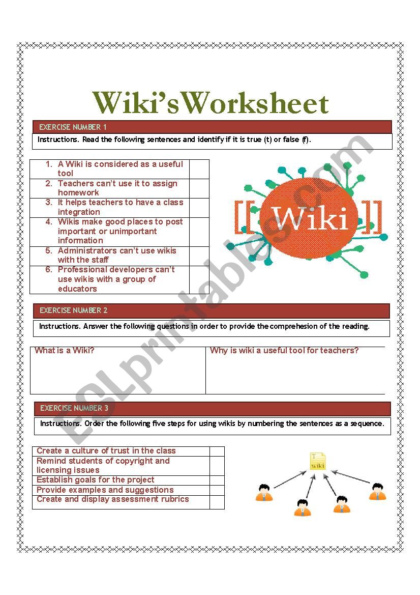 Wiki´s Worksheet - ESL worksheet by Cap.RG