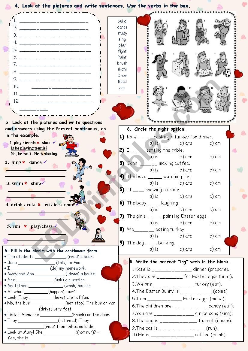 Ejercicio De Present Continuous Spelling Rules