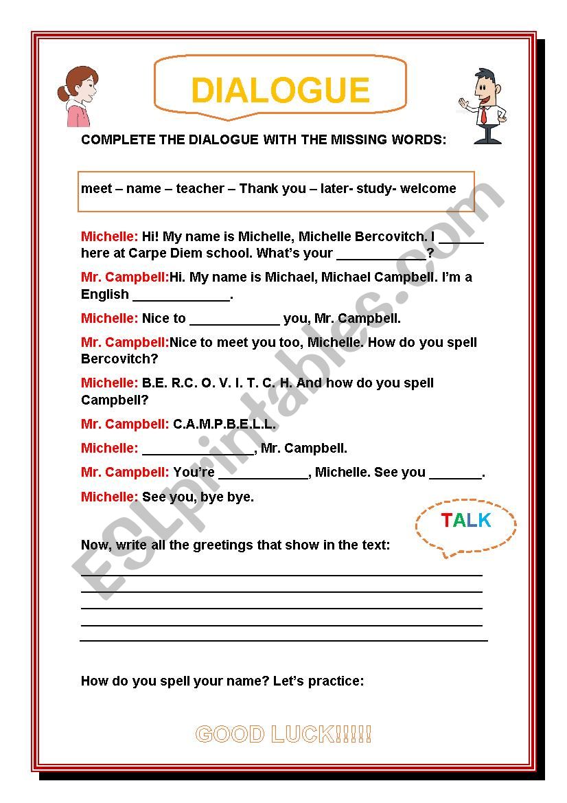  Dialogue Worksheets Pdf Free Download Goodimg co