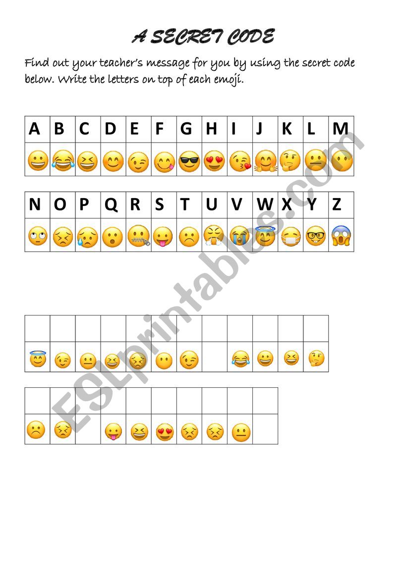 Worksheet Activity Sending Secret Messages