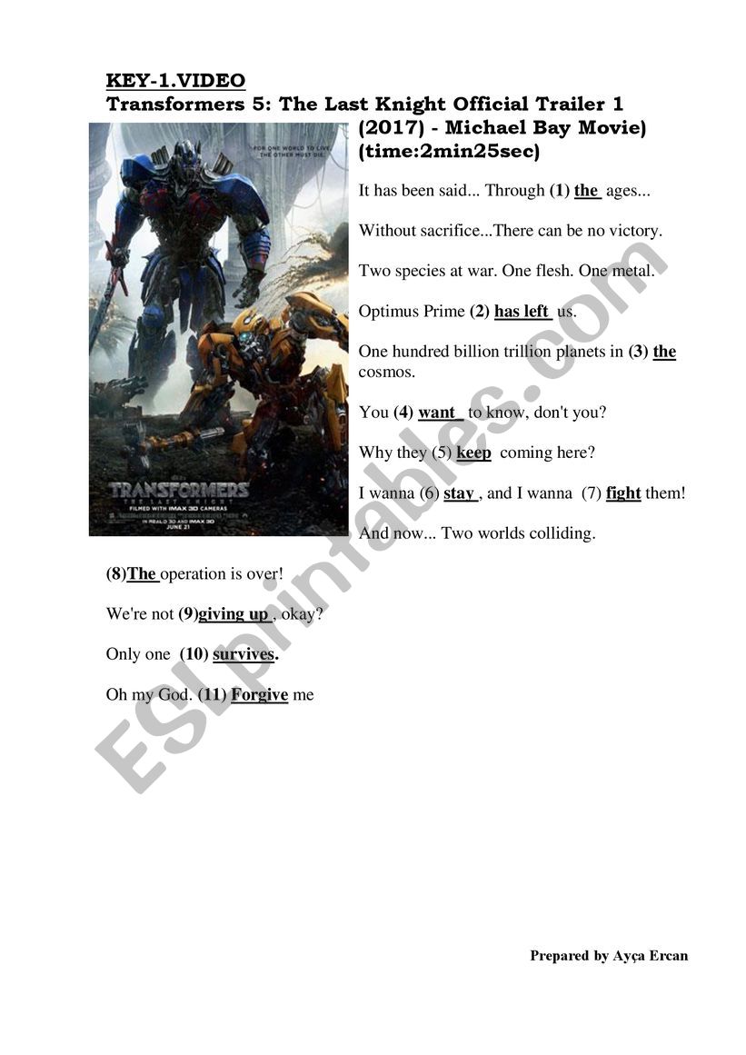 Transformers 1 Movie Trailer