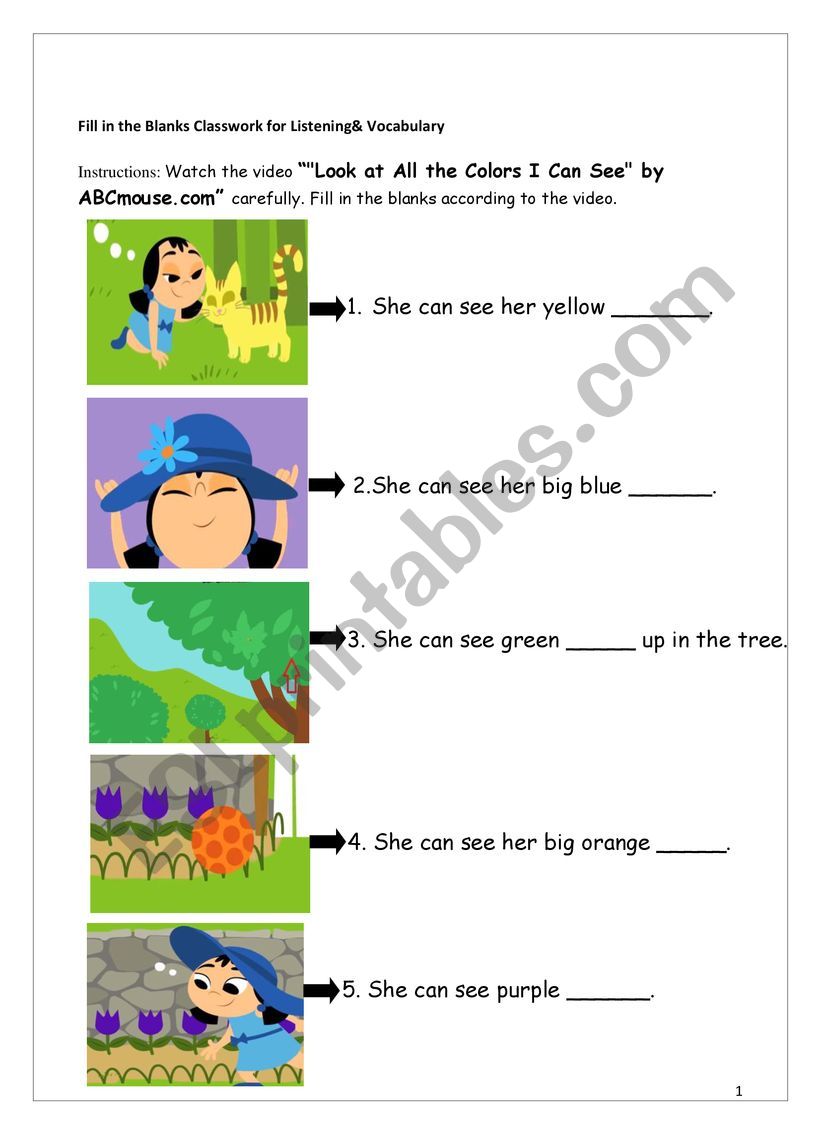 "I can see"- Can/Can´t - ESL worksheet by turitami