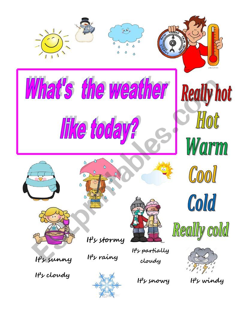 What´s the weather like today? - ESL worksheet by mariaah