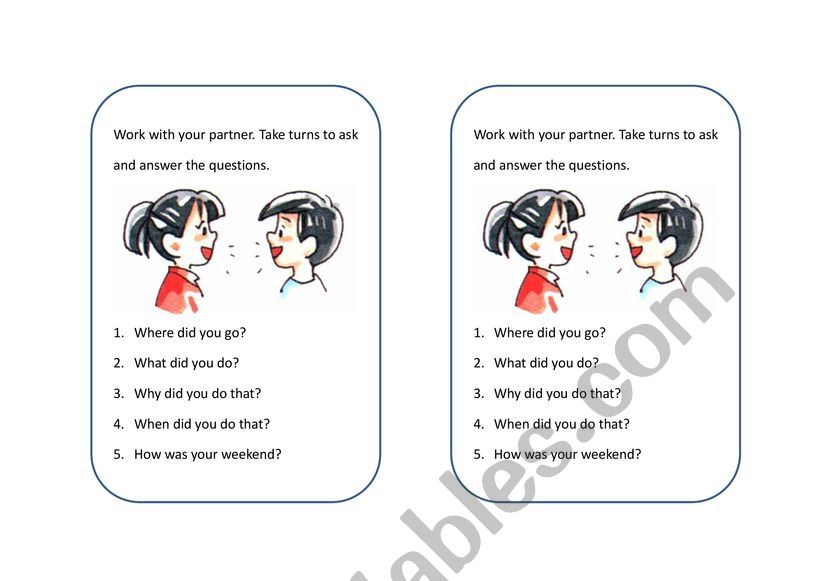 what did you do last week - ESL worksheet by wendy wu