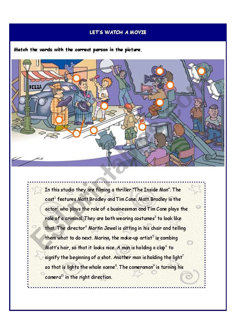Let´s watch a movie - ESL worksheet by alisadedic