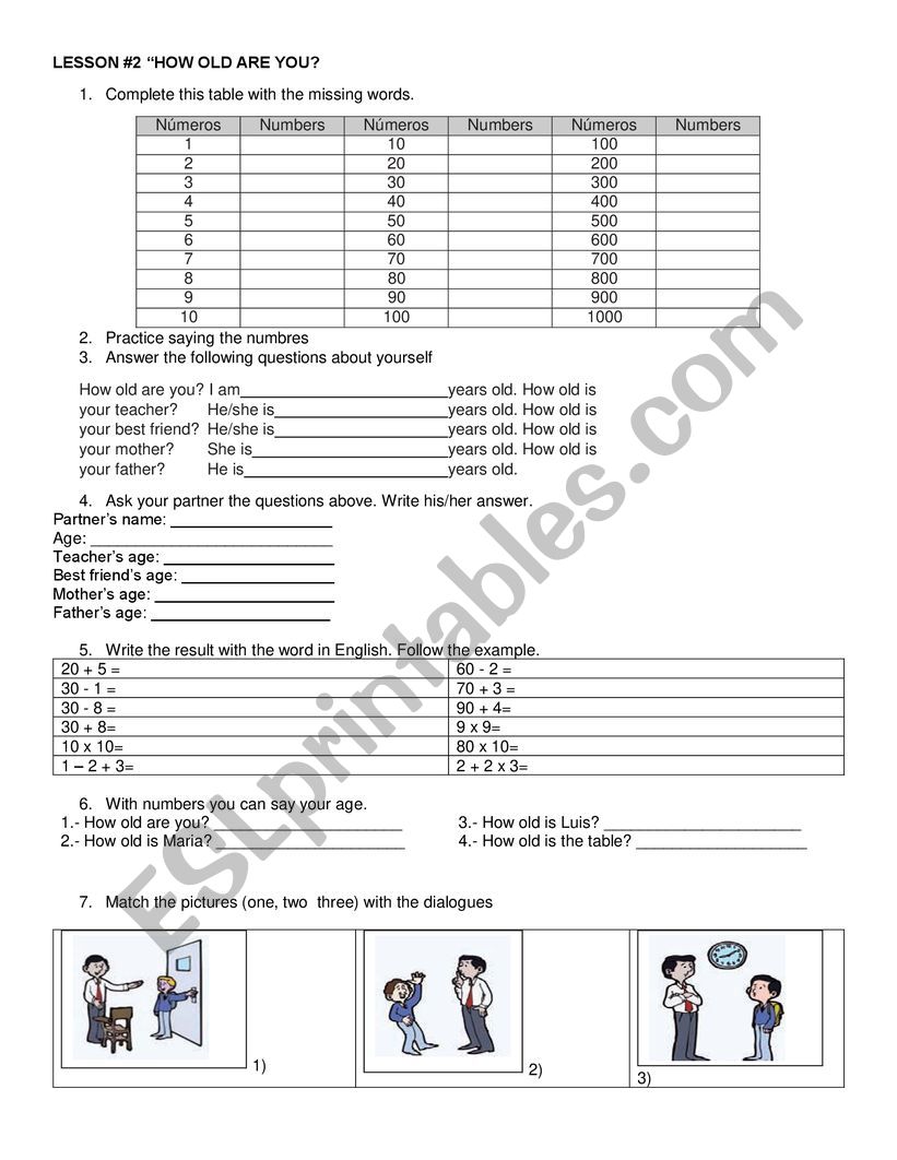 how old are you - ESL worksheet by MABAN1910