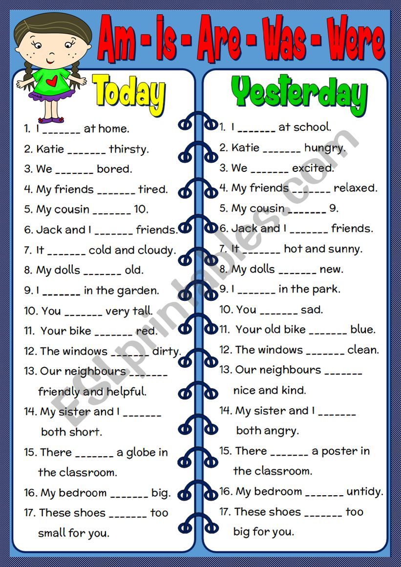 Am Is Are Was Were ESL Worksheet By Mada 1