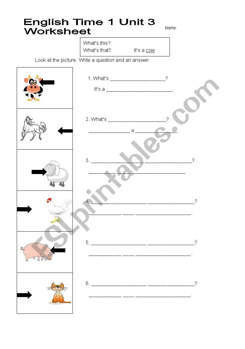 English worksheets: What´s this/that?