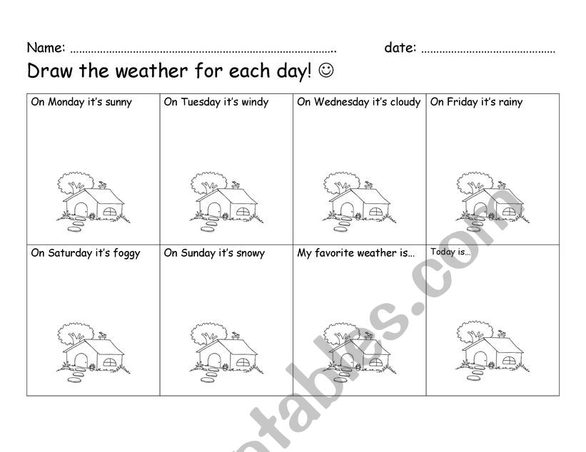 How´s the Weather - ESL worksheet by Daisyah