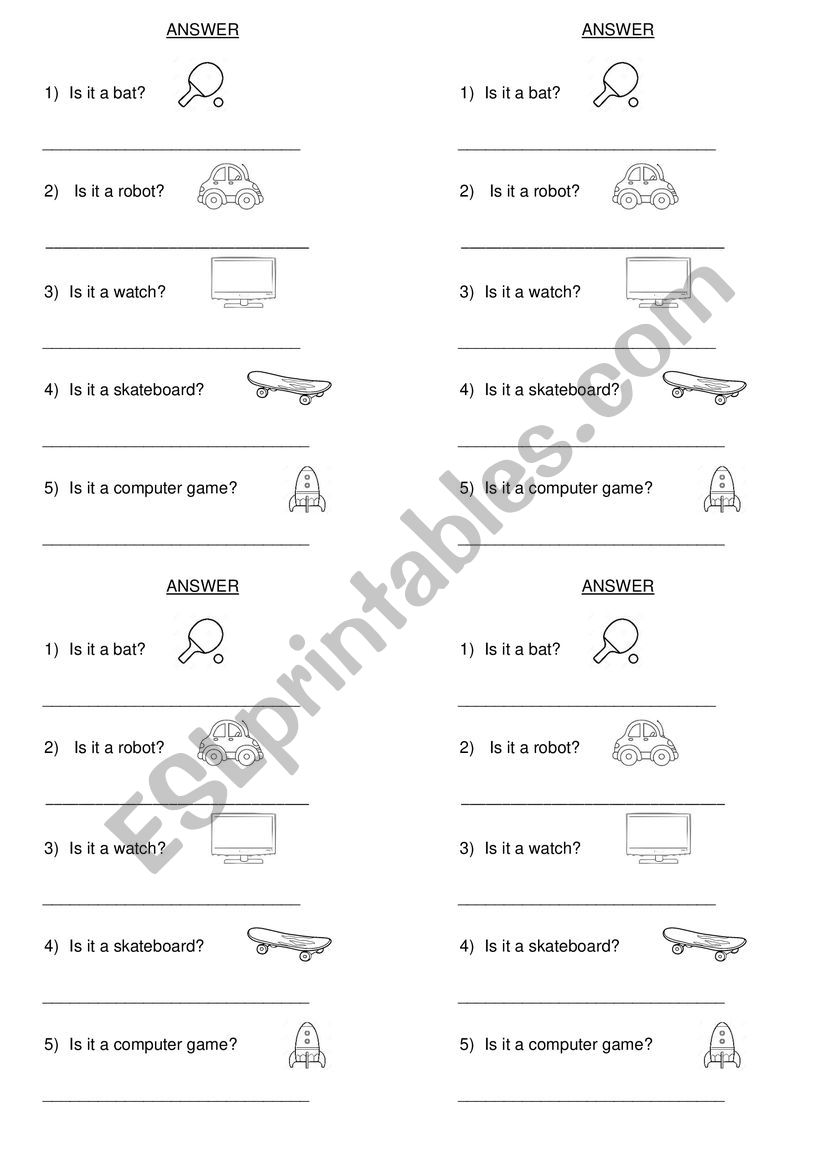 Yes, it is / No, it isn´t - ESL worksheet by karina alonso