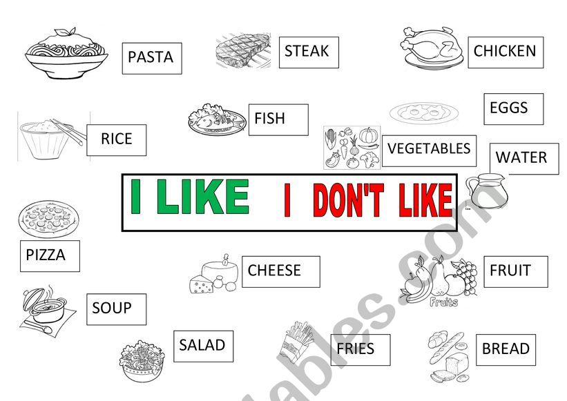 I like - I don´t like - ESL worksheet by zava