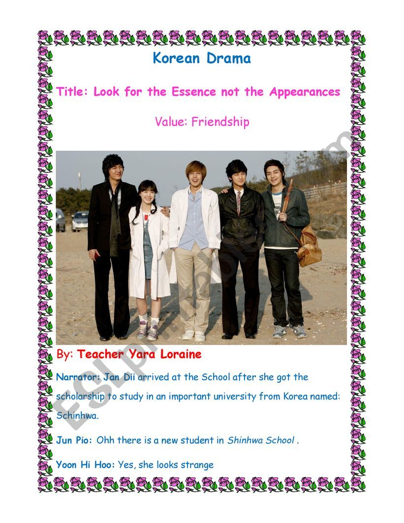 DIALOGUE: KOREAN DRAMA. - ESL worksheet by Yara Loraine Rodrìguez DIALOGUE: KOREAN DRAMA. - ESL worksheet by Yara Loraine Rodrìguez