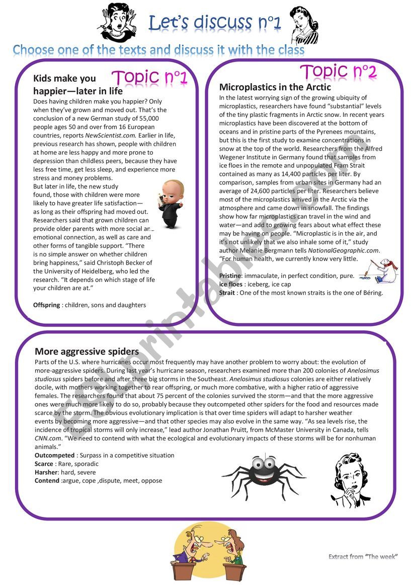 Let´s discuss n° 1 - ESL worksheet by Cariboo