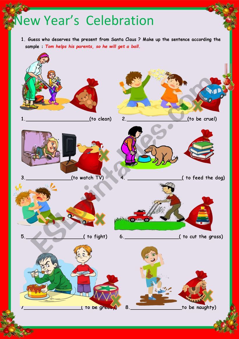 New Year´s Celebration - ESL worksheet by myemma