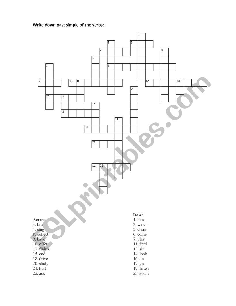 Past Simple irregular verbs - ESL worksheet by lerkahah