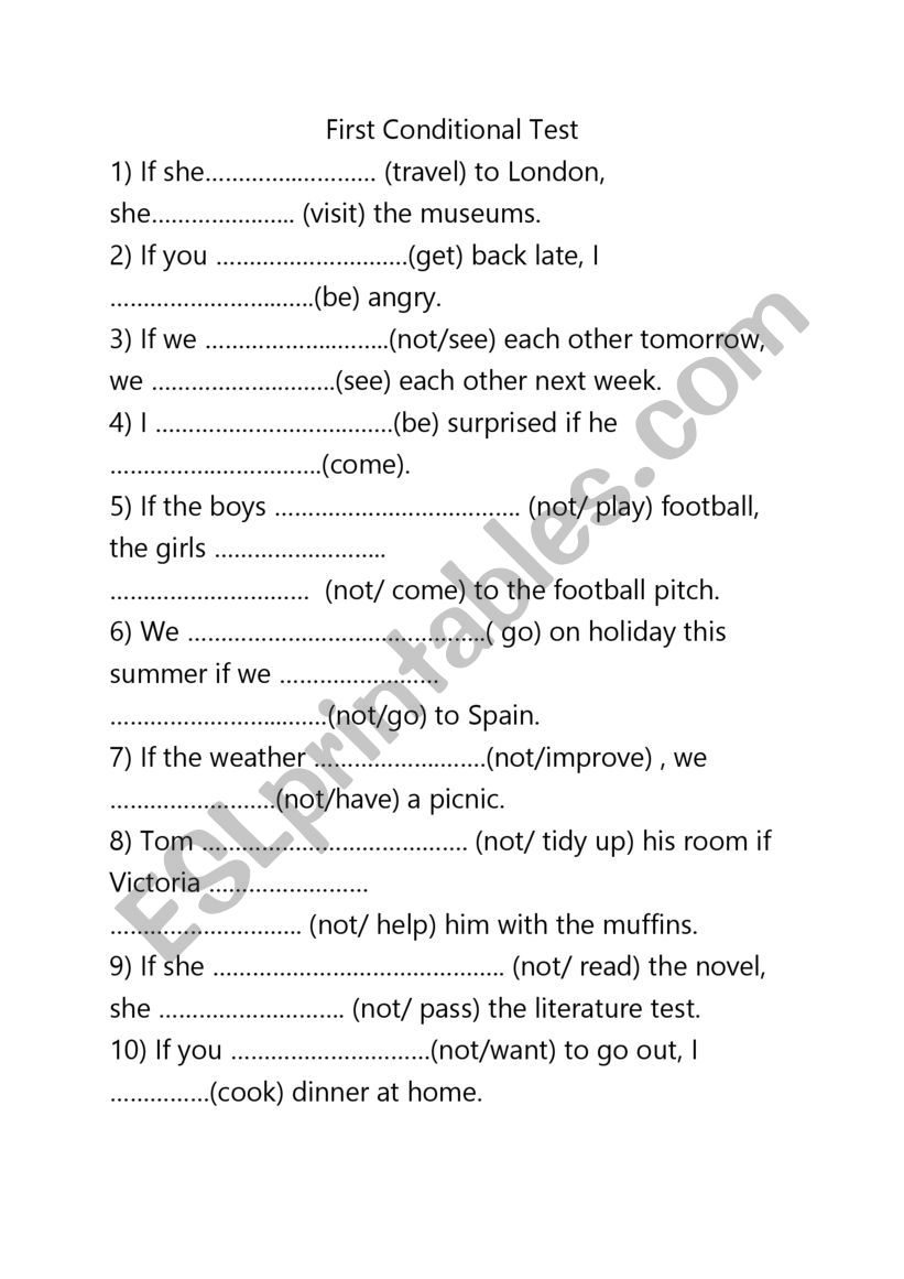 If clause Types 1 - ESL worksheet by Olive16