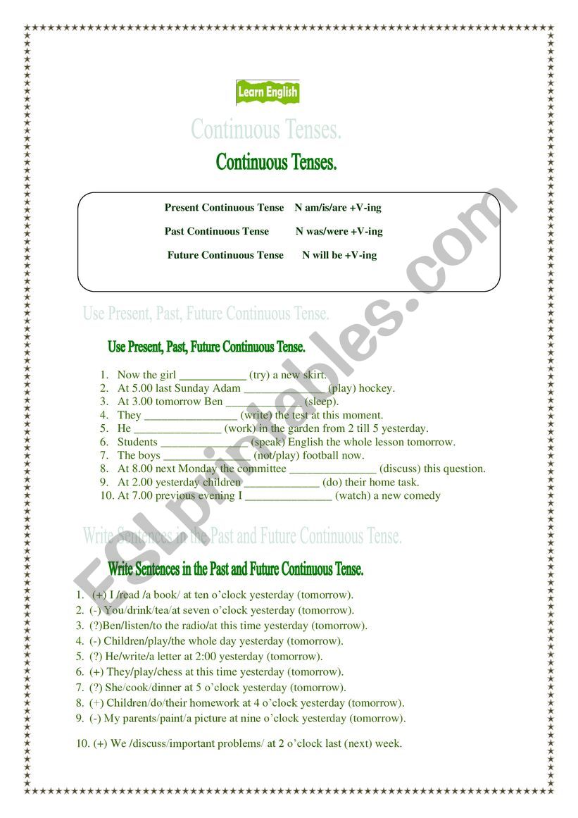 present-past-and-future-continuous-tenses-grammar- - ESL worksheet by RUIWU