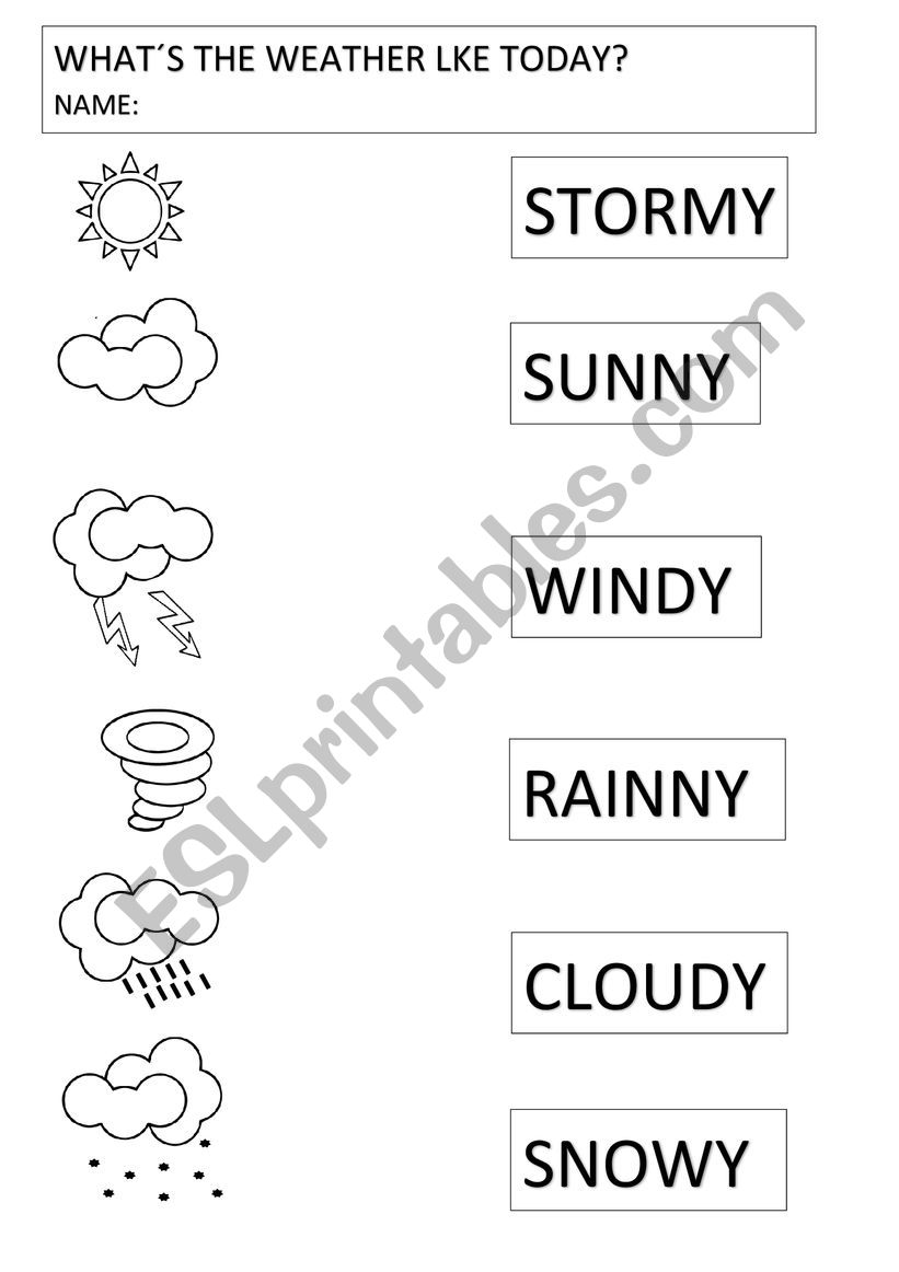What´s the weather like today? - ESL worksheet by dcrehuet