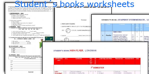 Student´s books worksheets
