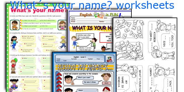 What´s your name? worksheets