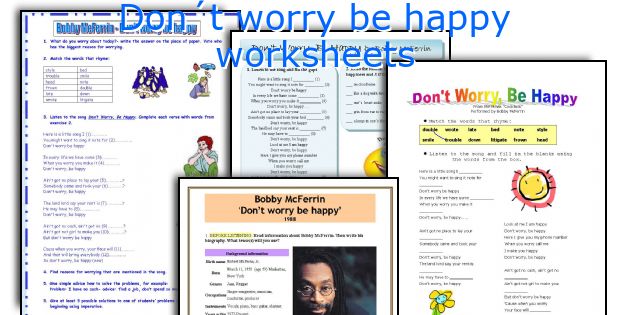 Don´t worry be happy worksheets