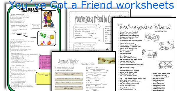 You´ve Got a Friend worksheets